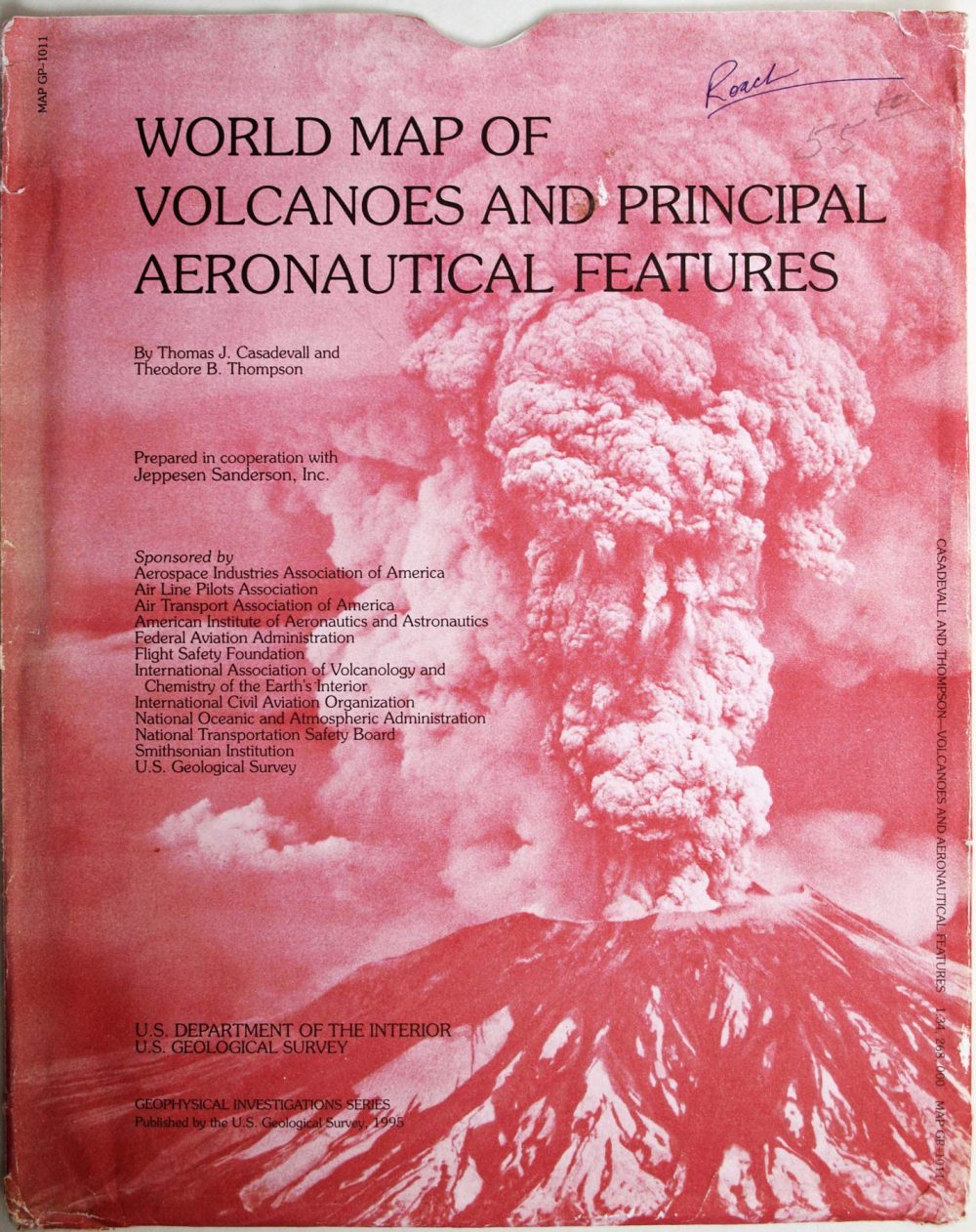 USGS WORLD MAP OF VOLCANOES and PRINCIPAL AERONAUTICAL FEATURES